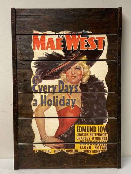 Mae West poster decoupage wall art - Matthew Bullock Auctioneers
