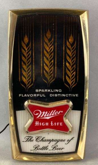 Vintage Miller High Life Light Up Advertising Sign - Matthew Bullock ...