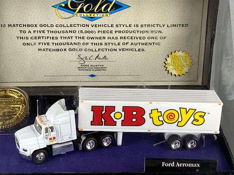 Matchbox Gold Collection K.B. Toys die-cast Tractor-Trailer - Matthew ...