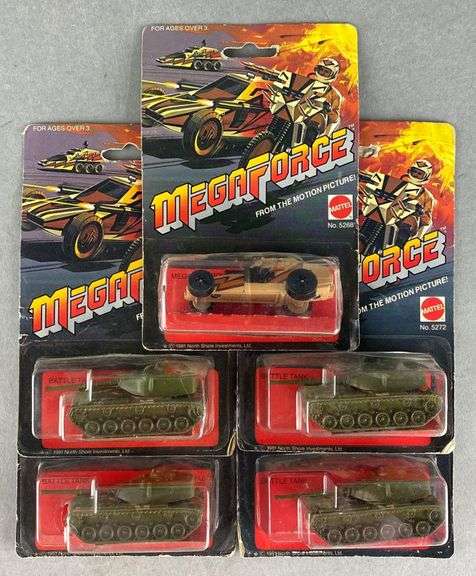 Group of 5 Mattel MegaForce die-cast vehicles - Matthew Bullock Auctioneers