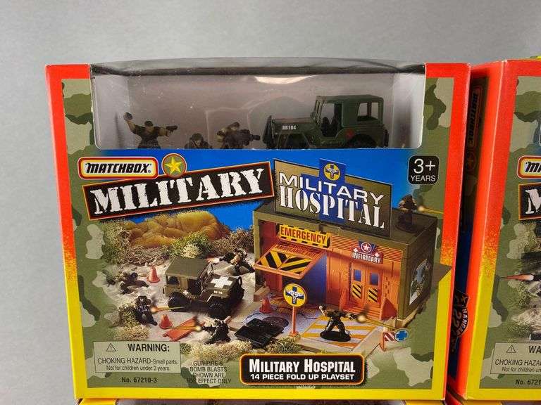 Group of 4 Matchbox Military Fold Up Playsets - Matthew Bullock Auctioneers