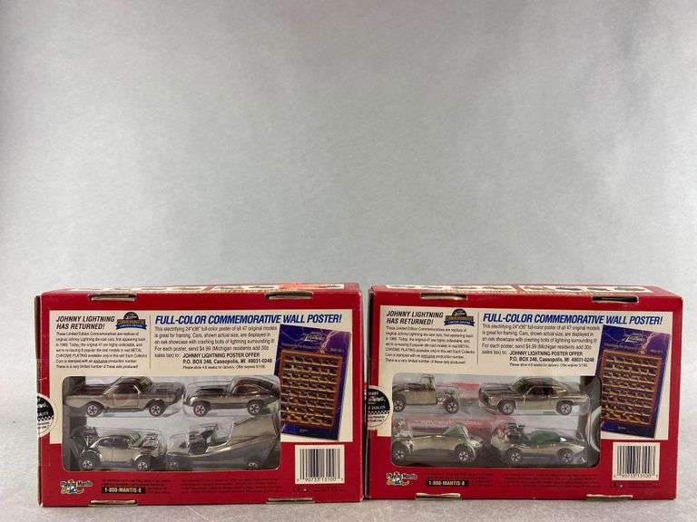 Group of 3 Johnny Lightning Commemorative Chrome Sets - Matthew Bullock ...