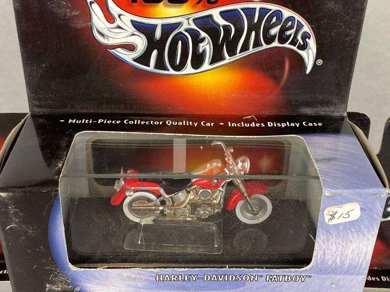 Group of 3 100% Hot Wheels Harley-Davidson die-cast motorcycles ...