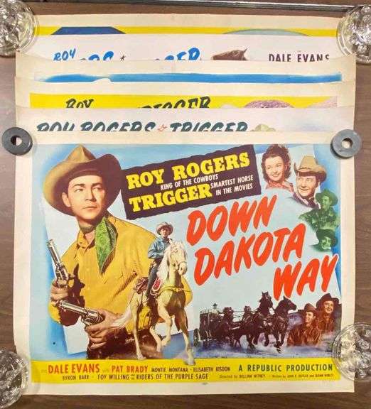 Group of 6 1950s Roy Rogers Half Sheet Movie Posters - Matthew Bullock ...