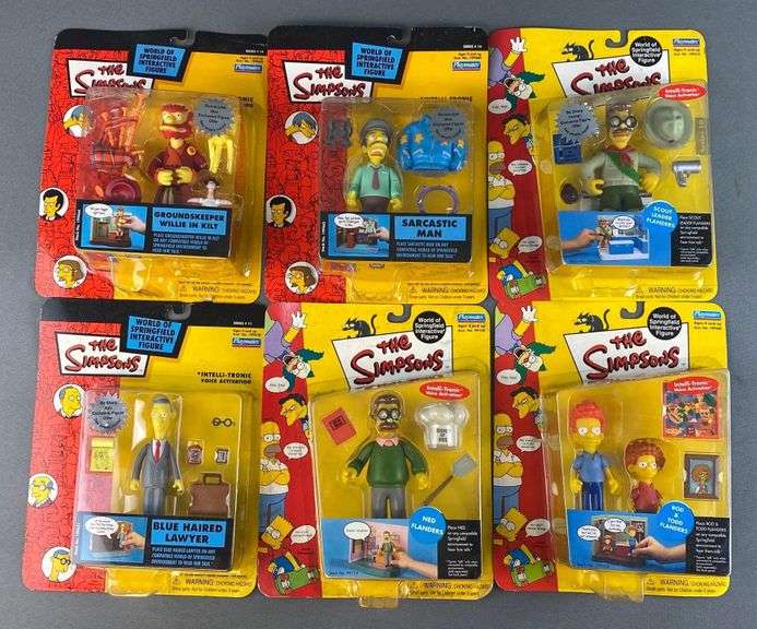 Group of 6 Playmates The Simpsons Action Figures - Matthew Bullock ...