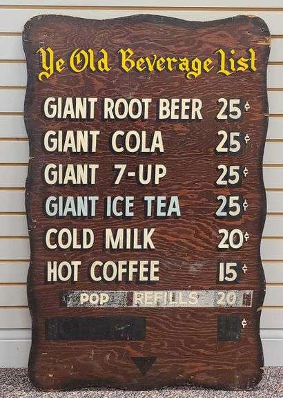 Ye Old Beverage List - Matthew Bullock Auctioneers