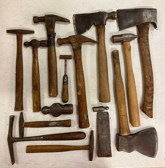 Group of Antique Hatchets and Hammers - Matthew Bullock Auctioneers