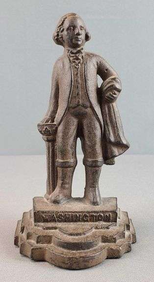 Cast Iron George Washington Door Stop - Matthew Bullock Auctioneers