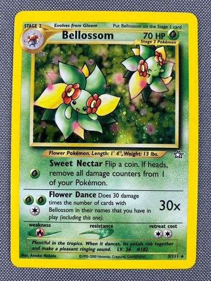 1999 Pokemon 3/111 Neo Genesis Bellossom Holo Card - Matthew Bullock ...