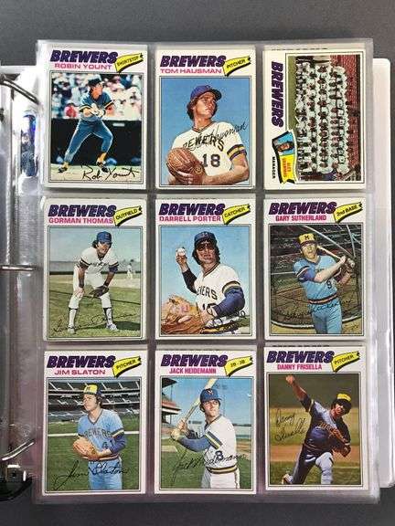 Binder of 1977 Topps Baseball Cards - Matthew Bullock Auctioneers