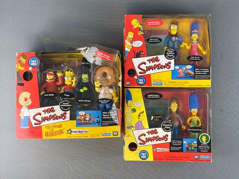 Group of 3 Playmates The Simpsons Action Figures - Matthew Bullock ...