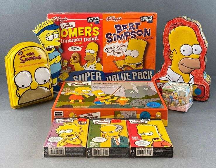 Group of 9 Assorted The Simpsons Merchandise - Matthew Bullock Auctioneers