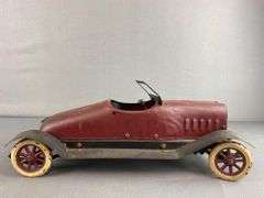 Structo pressed steel Stutz Bearcat Racecar wind-up toy - Matthew ...