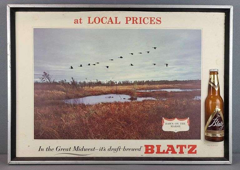 Blatz Beer Dawn on the Marsh Advertising Sign - Matthew Bullock Auctioneers