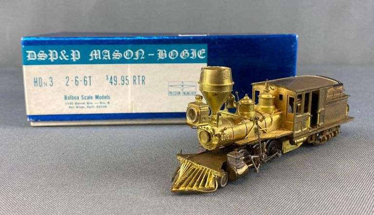 Brass HOn3 2-6-6T Steam Locomotive - Matthew Bullock Auctioneers