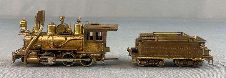 Brass HO Narrow Scale Locomotive and Tender - Matthew Bullock Auctioneers