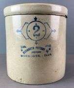 Monmouth Pottery 2 Gallon Stoneware Crock - Matthew Bullock Auctioneers