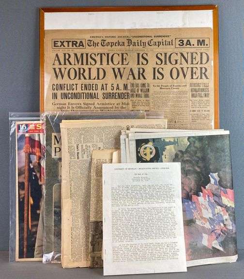 Group of WW2 Newspapers - Matthew Bullock Auctioneers