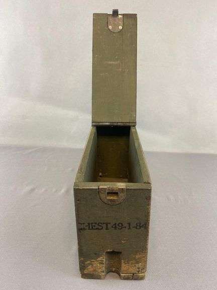 WW1 US Wood Ammunition Box - Matthew Bullock Auctioneers