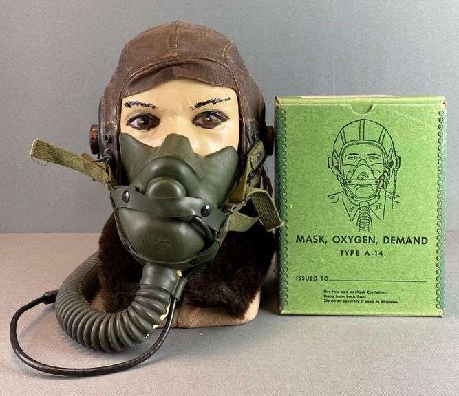Type A-11 US Air Force Flying Cap and Oxygen Mask - Matthew Bullock ...