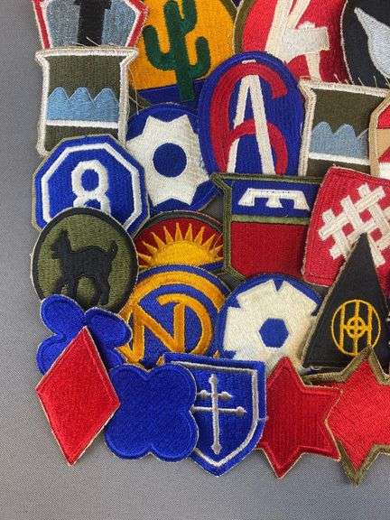 Group of 45+ WW2 Army Patches - Matthew Bullock Auctioneers