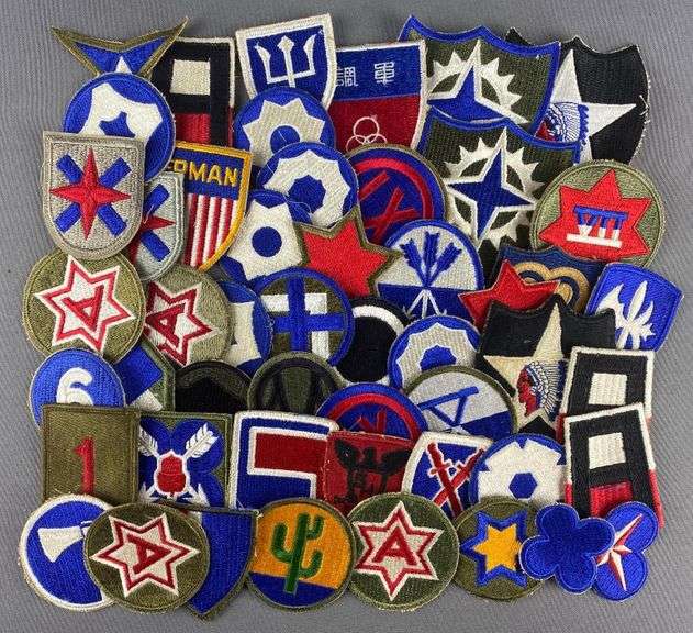 Group of 45+ WW2 Patches - Matthew Bullock Auctioneers