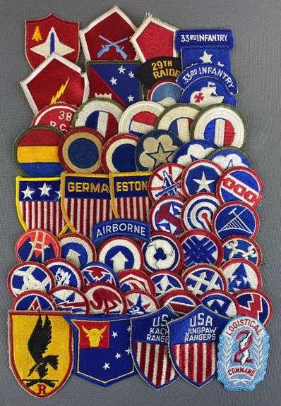 Group of 50+ US Military Patches - Matthew Bullock Auctioneers