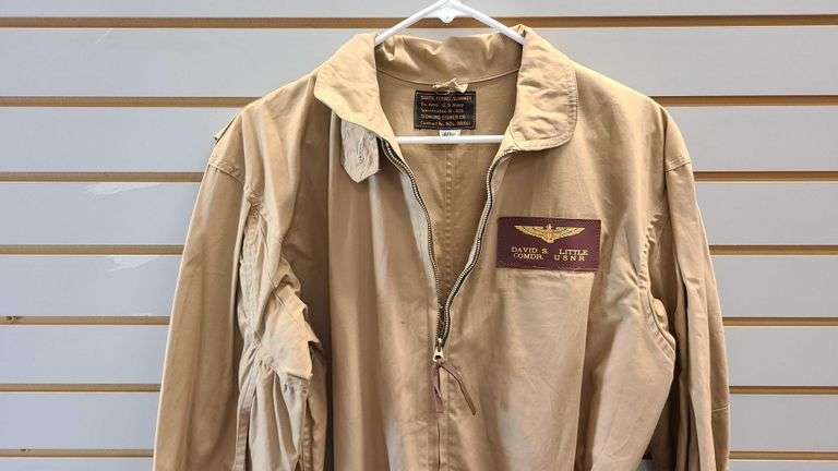 WW2 US Navy Flight Suit David S Little - Matthew Bullock Auctioneers