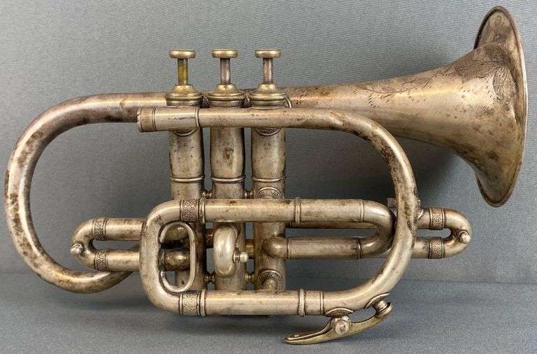 Antique J.W. Pepper Cornet and Case - Matthew Bullock Auctioneers