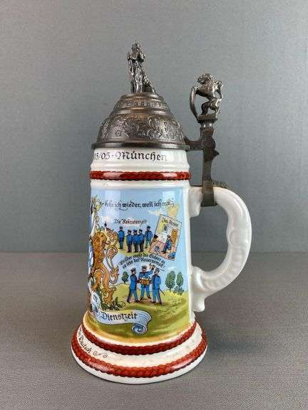 WW1 German Regimental Stein - Matthew Bullock Auctioneers