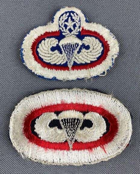 Group of 2 US Military Jump Wing Patches - Matthew Bullock Auctioneers