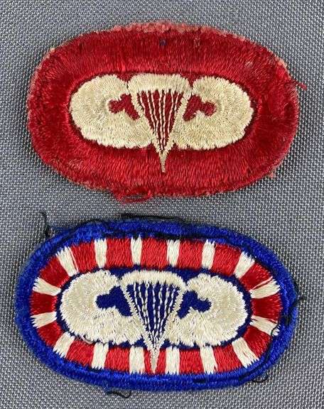 Group of 2 US Military Airborne Oval Patches - Matthew Bullock Auctioneers