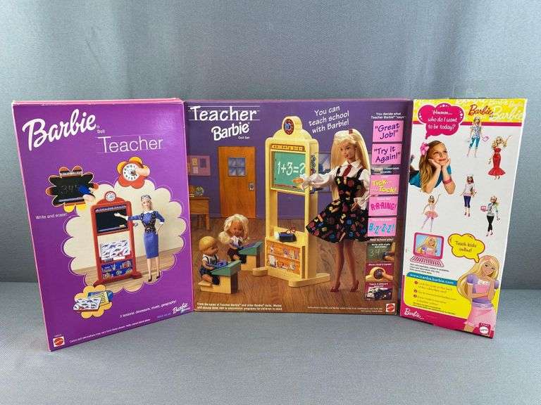 Group of 3 Teacher Barbie Fashion Dolls - Matthew Bullock Auctioneers