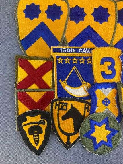 Group of 25 Cavalry Patches WW2 and Vietnam - Matthew Bullock Auctioneers