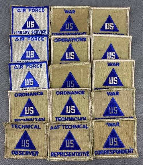 Group of 15 US Military Civilian Service Patches - Matthew Bullock ...