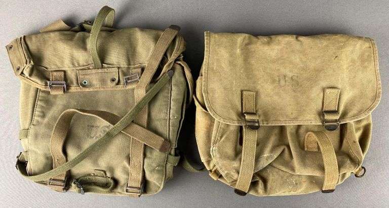 Group of 2 WW2 US Army Knapsacks - Matthew Bullock Auctioneers
