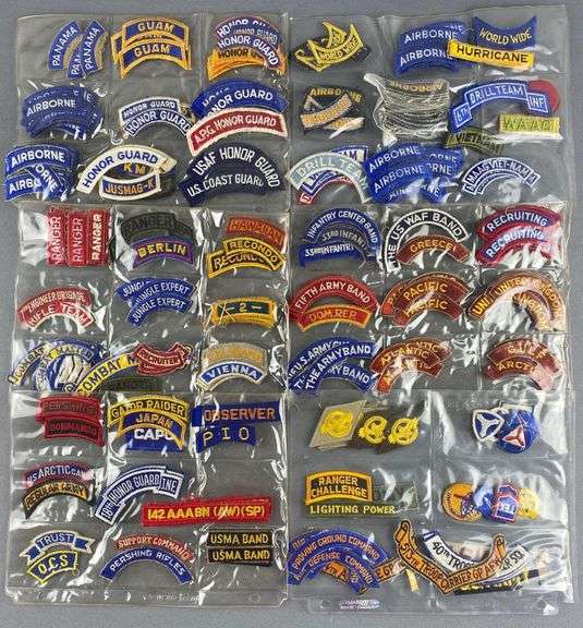 Group of 50+ Collection of Shoulder Tags - Matthew Bullock Auctioneers