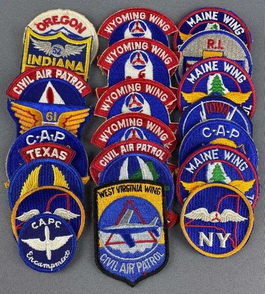 Group of 21 Civil War Air Patrol Patches - Matthew Bullock Auctioneers
