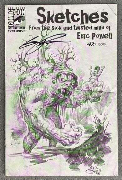 Eric Powell Signed Sketches Comic Book - Matthew Bullock Auctioneers