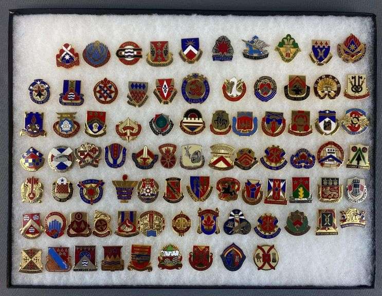 Group of 70+ Support DI Pins - Matthew Bullock Auctioneers