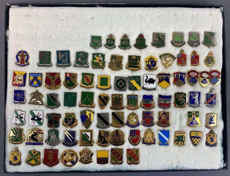 Group of 80+ Armor DI Pins - Matthew Bullock Auctioneers