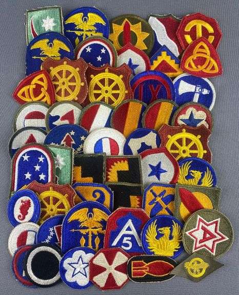 Group of 45+ WW2 Patches - Matthew Bullock Auctioneers