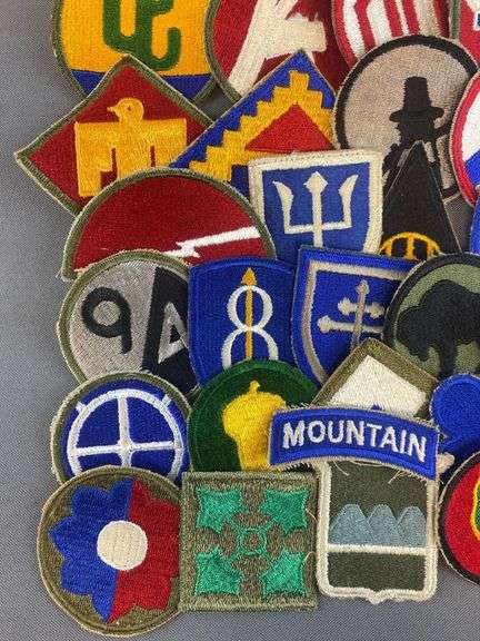 Group of 45+ WW2 Army Patches - Matthew Bullock Auctioneers