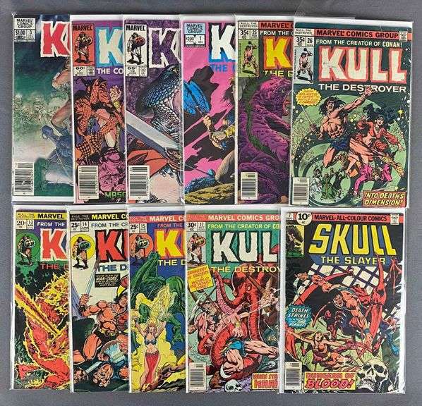 Group of 11 Marvel Comics Kull/Skull the Conqueror Comic Books ...