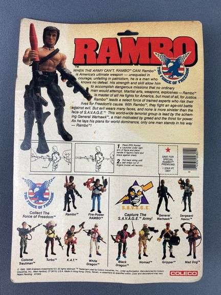 Coleco Rambo Action Figure - Matthew Bullock Auctioneers