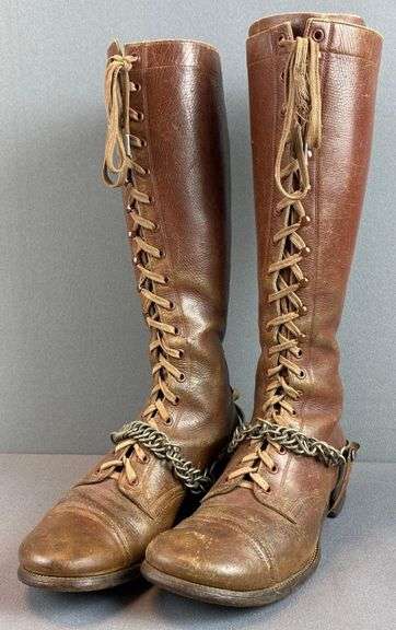 WW1 US Army Officer Cavalry Boots - Matthew Bullock Auctioneers