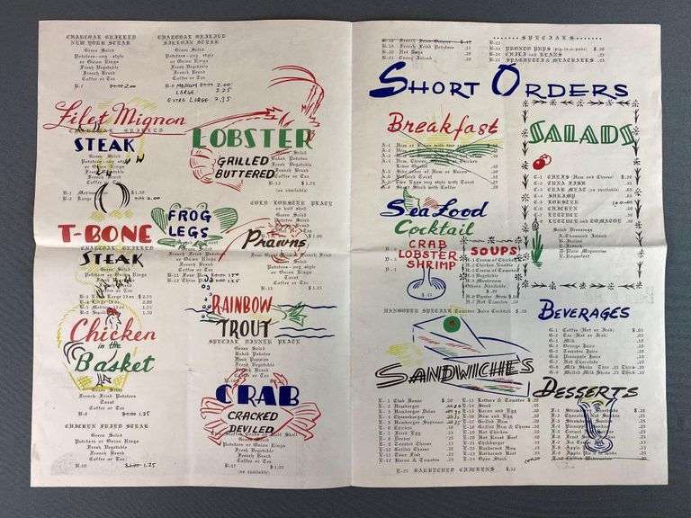 Yokota Officers Club Menu - Matthew Bullock Auctioneers