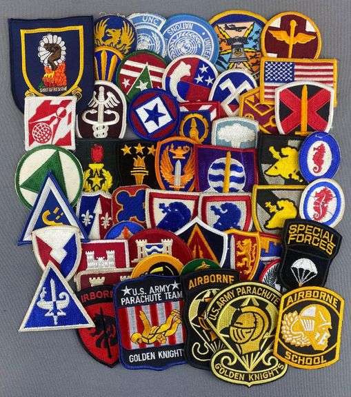 Group of 45+ US Military Patches - Matthew Bullock Auctioneers