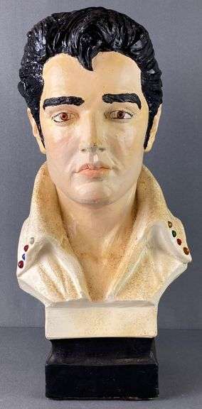 Cast Iron Elvis Presley Bust - Matthew Bullock Auctioneers