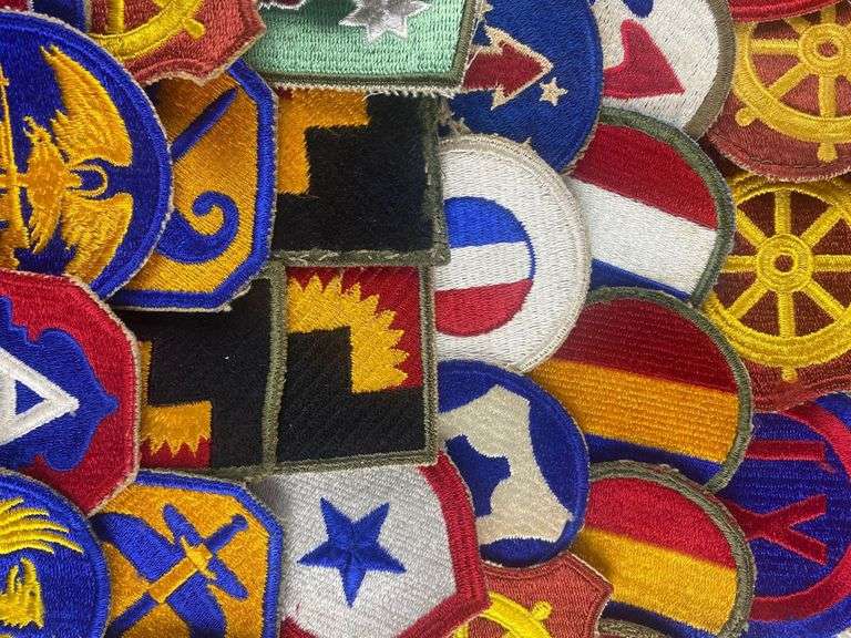 Group of 45+ WW2 Patches - Matthew Bullock Auctioneers